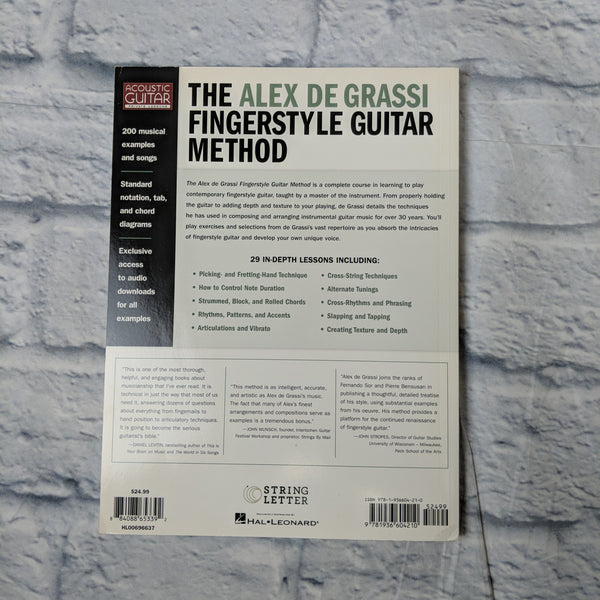 The Alex De Grassi Fingerstyle Guitar Method : Complete Instruction In ...