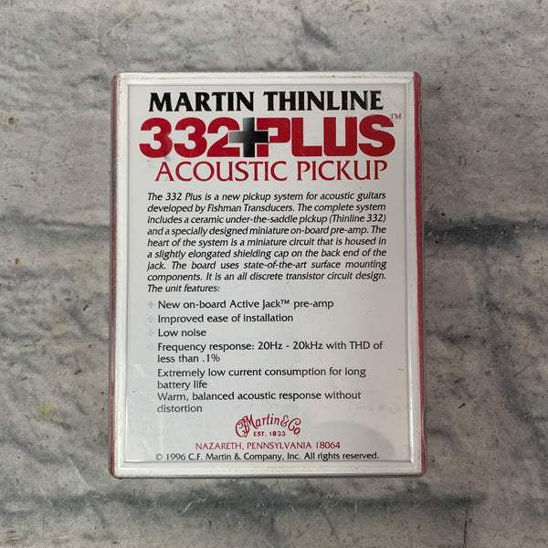 Martin Thinline 322 + Plus Acoustic Guitar Pickup - New Old Stock ...