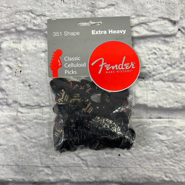 Fender 351 Extra Heavy 144 Count Pick Pack - Tortoise - Evolution Music