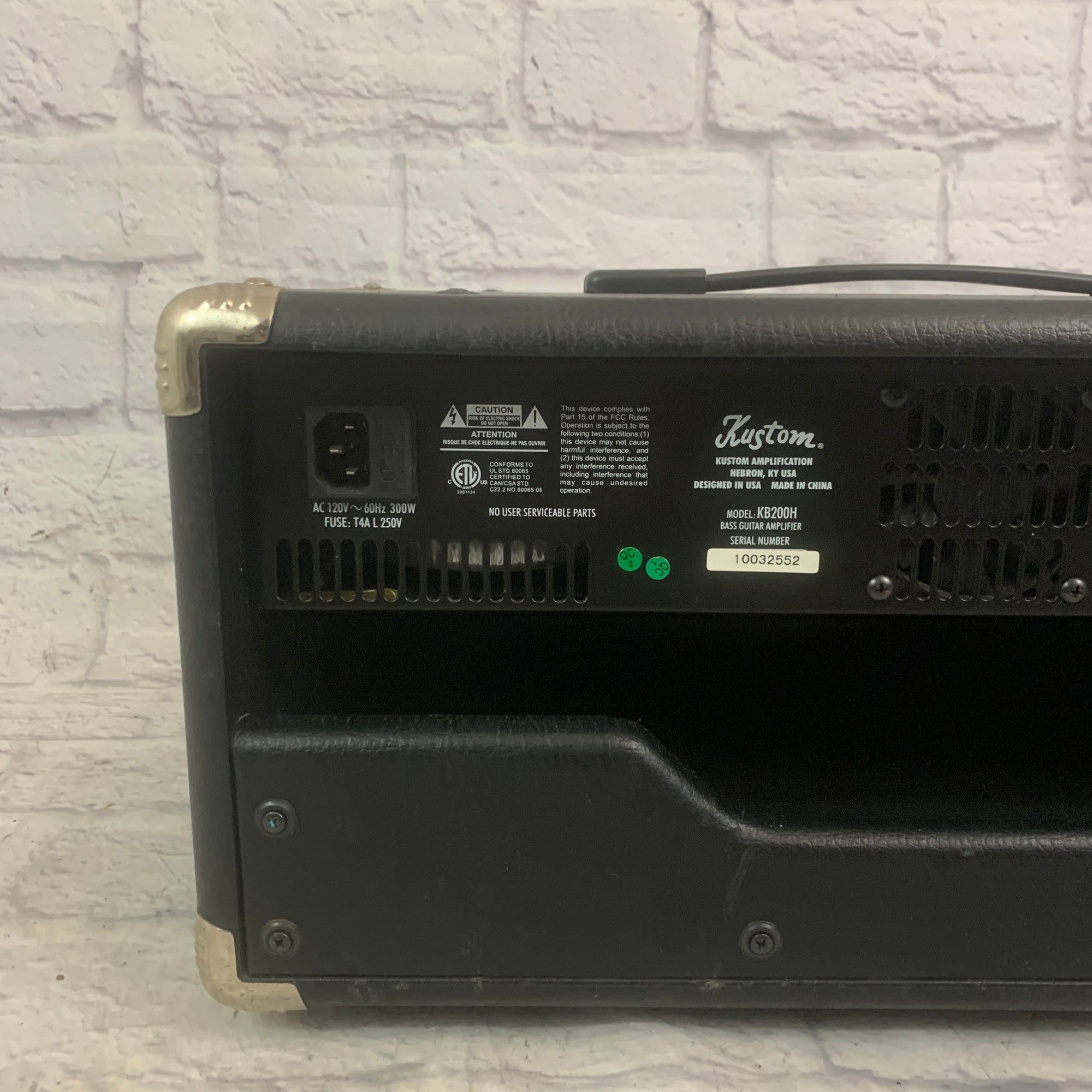 Kustom Kb200 Bass Head - Evolution Music