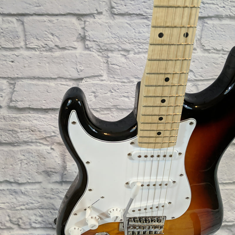 Austin AST100 Tobacco Sunburst Strat Style Left Handed Electric Guitar ...