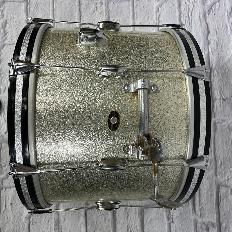 Slingerland 20 12 14 1960s Drum Kit - Silver Sparkle - Evolution Music