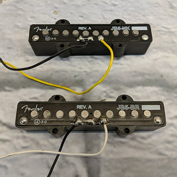 Fender JB5-BR and JB5-NK SCN Samarium Cobalt Noiseless 5 String Jazz B ...