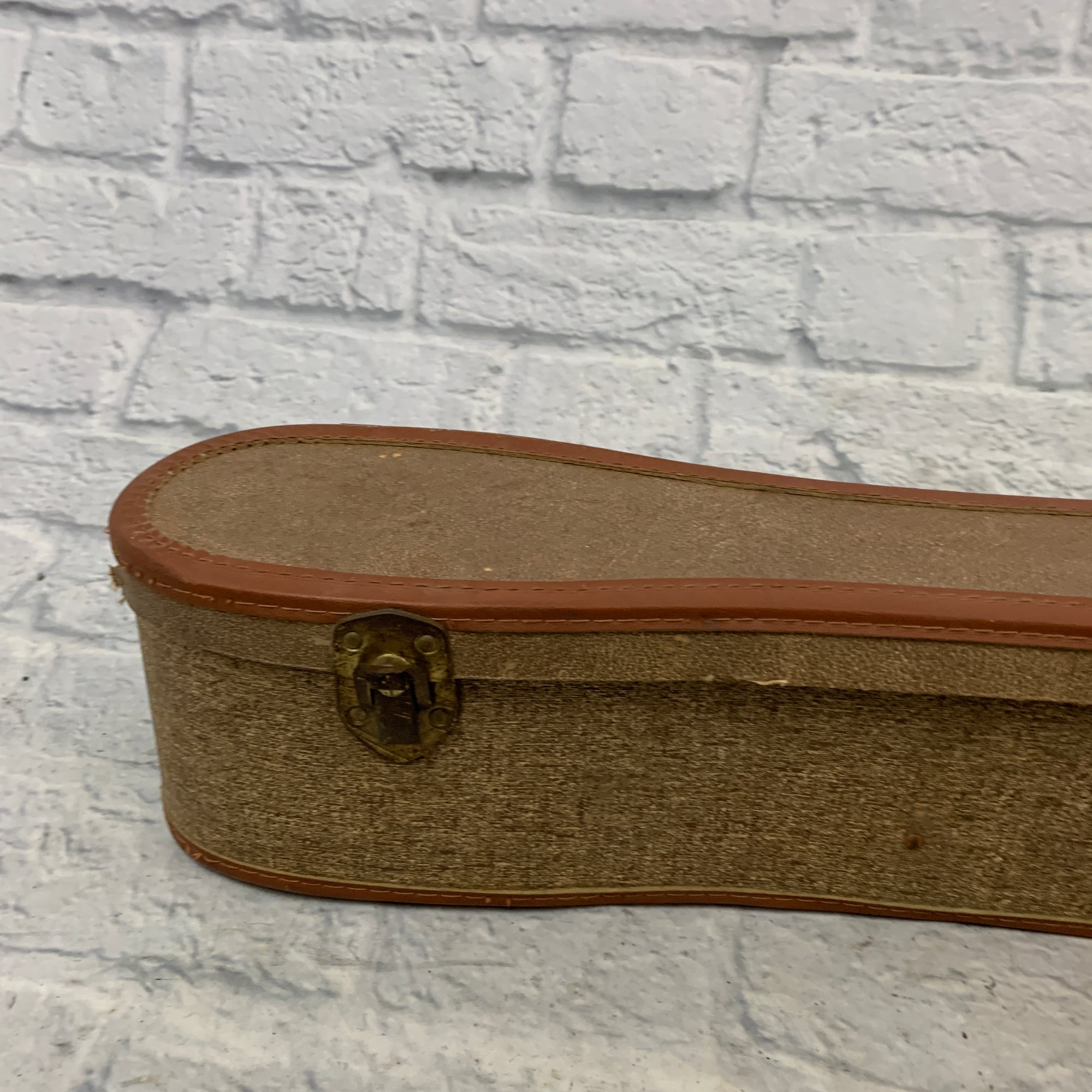 Vintage Tan Chipboard Parlor Guitar Case - Evolution Music