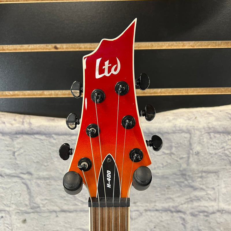 LTD H-400 Crimson Fade Metallic Electric Guitar - Evolution Music