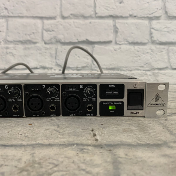 Behringer Ultragain Pro-8 Digital 8-Channel AD DA Converter ADA8000 ...