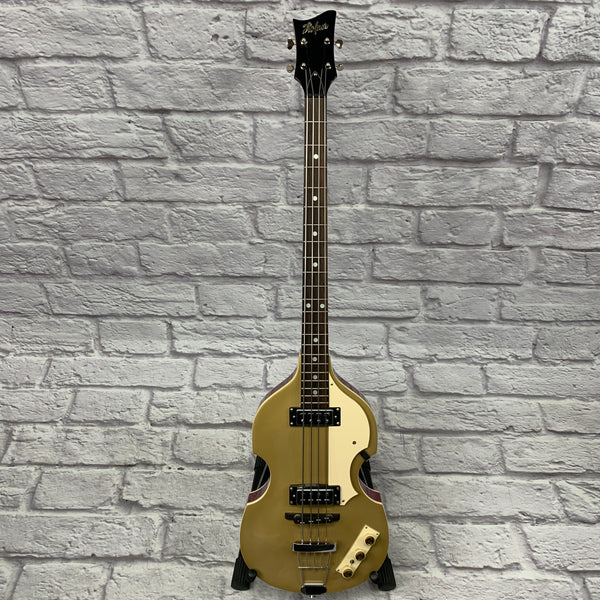 Hofner HI-BB Gold Top 4-String Bass Guitar w/ Case - Evolution Music
