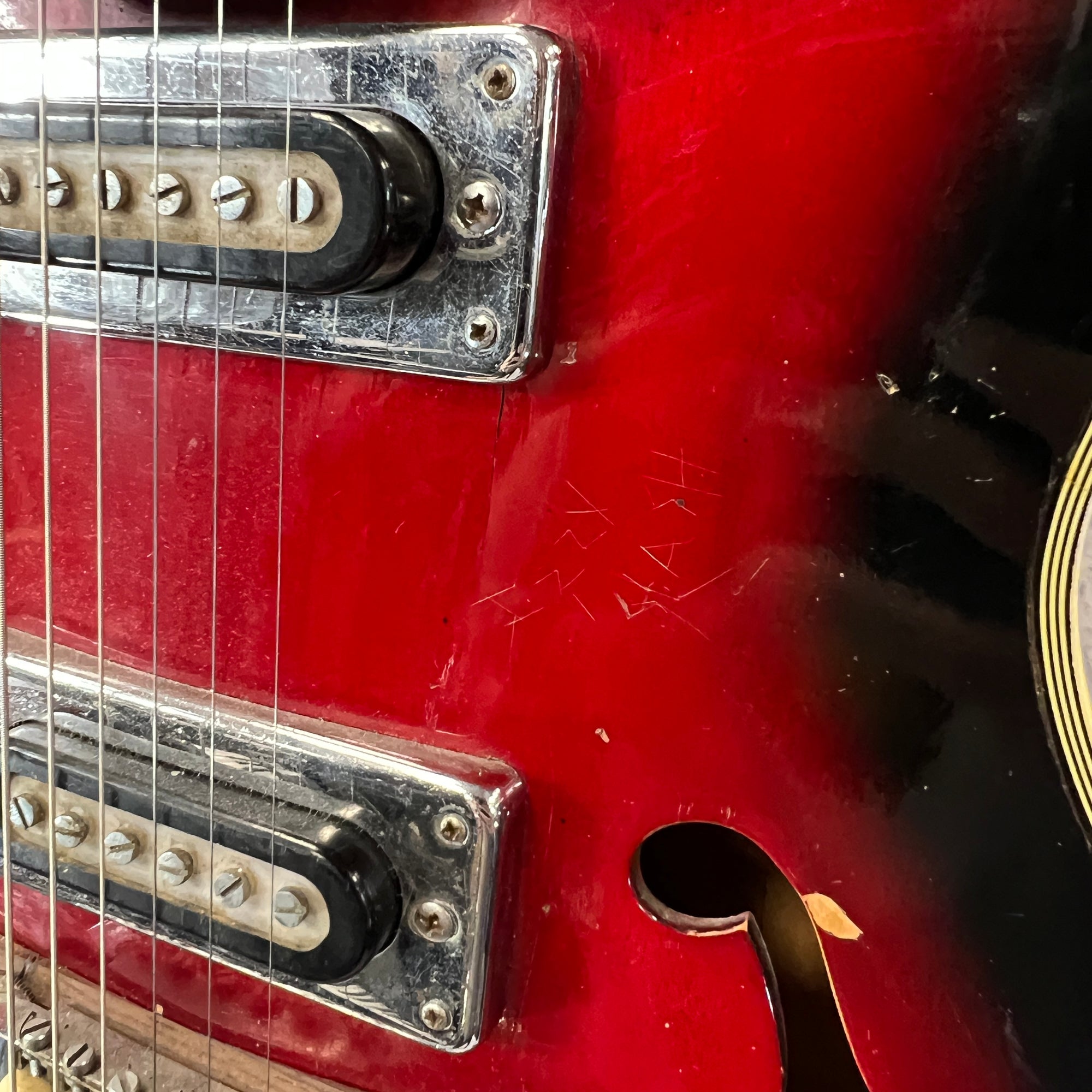 Merlin Vintage Red Baron Semi Hollow Made in Japan Teisco - Evolution Music