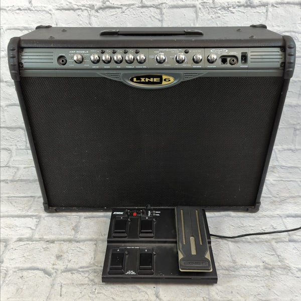 Line 6 Spider II 150 Watt 2x12 Combo with FBV Express Footswitch ...