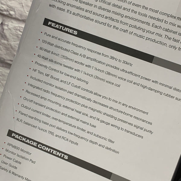 Akai RPM800 Studio Monitor Pair - Evolution Music