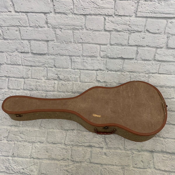 Vintage Tan Chipboard Parlor Guitar Case - Evolution Music