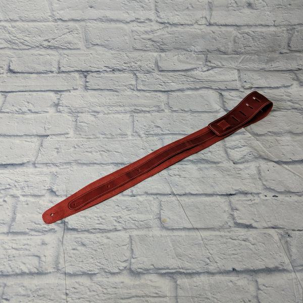 Fender Red Leather Guitar Strap - Evolution Music