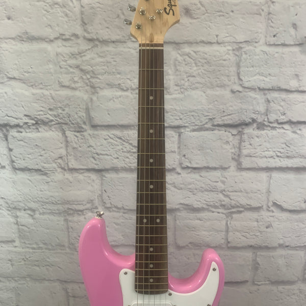 Squier Mini Strat Stratocaster (Pink) Electric Guitar - Evolution Music