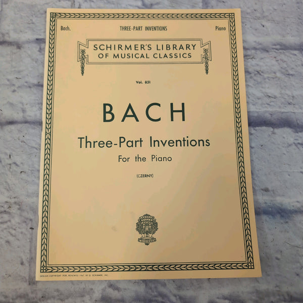 Schirmer's Library Bach: Three-Part Inventions - Evolution Music