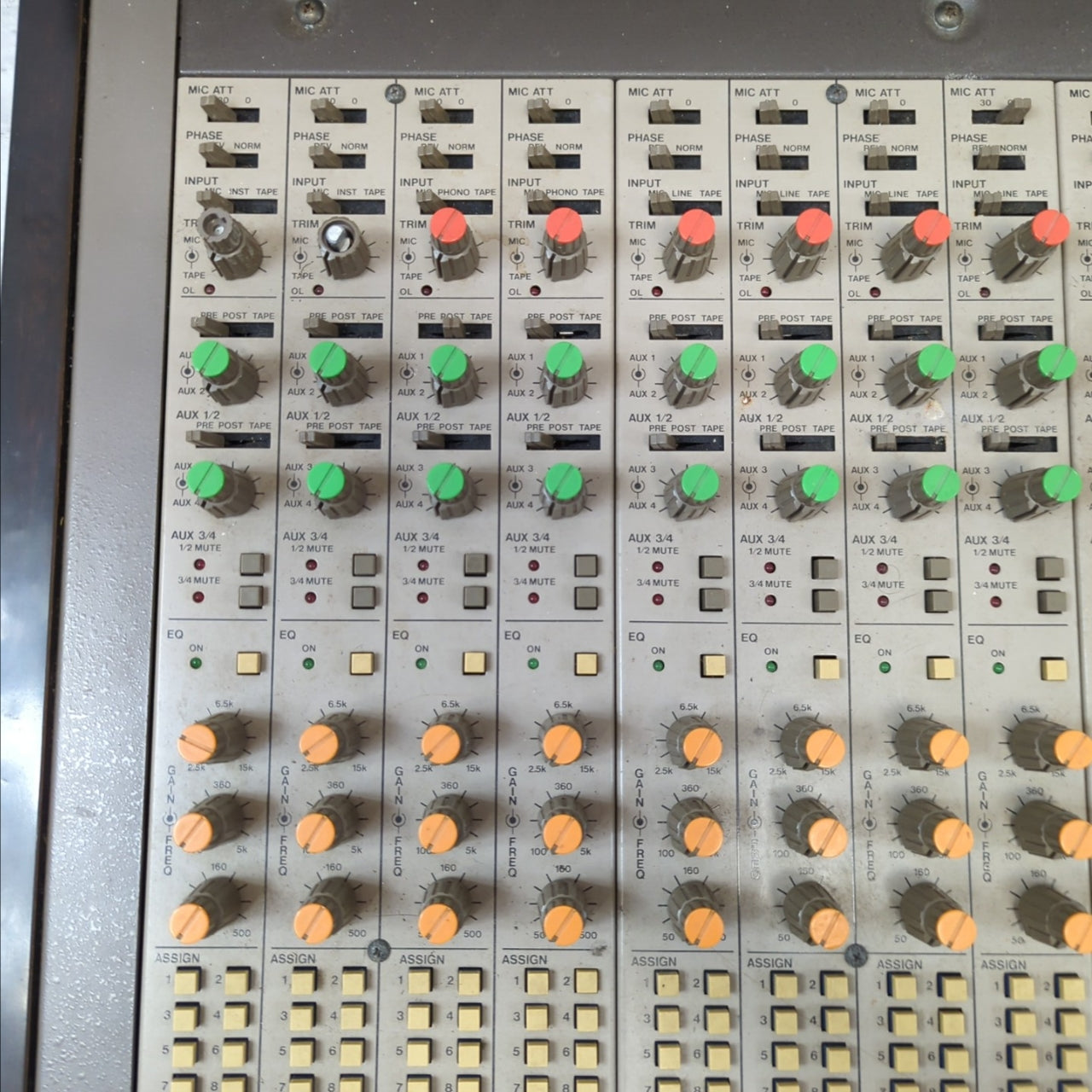 Tascam 512M 1980s 12 Channel Mixer with Meter Bridge - Evolution Music