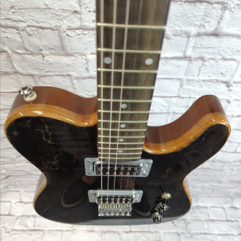 Gatto Custom Guitars Tele Electric Guitar Trans Black - Evolution Music