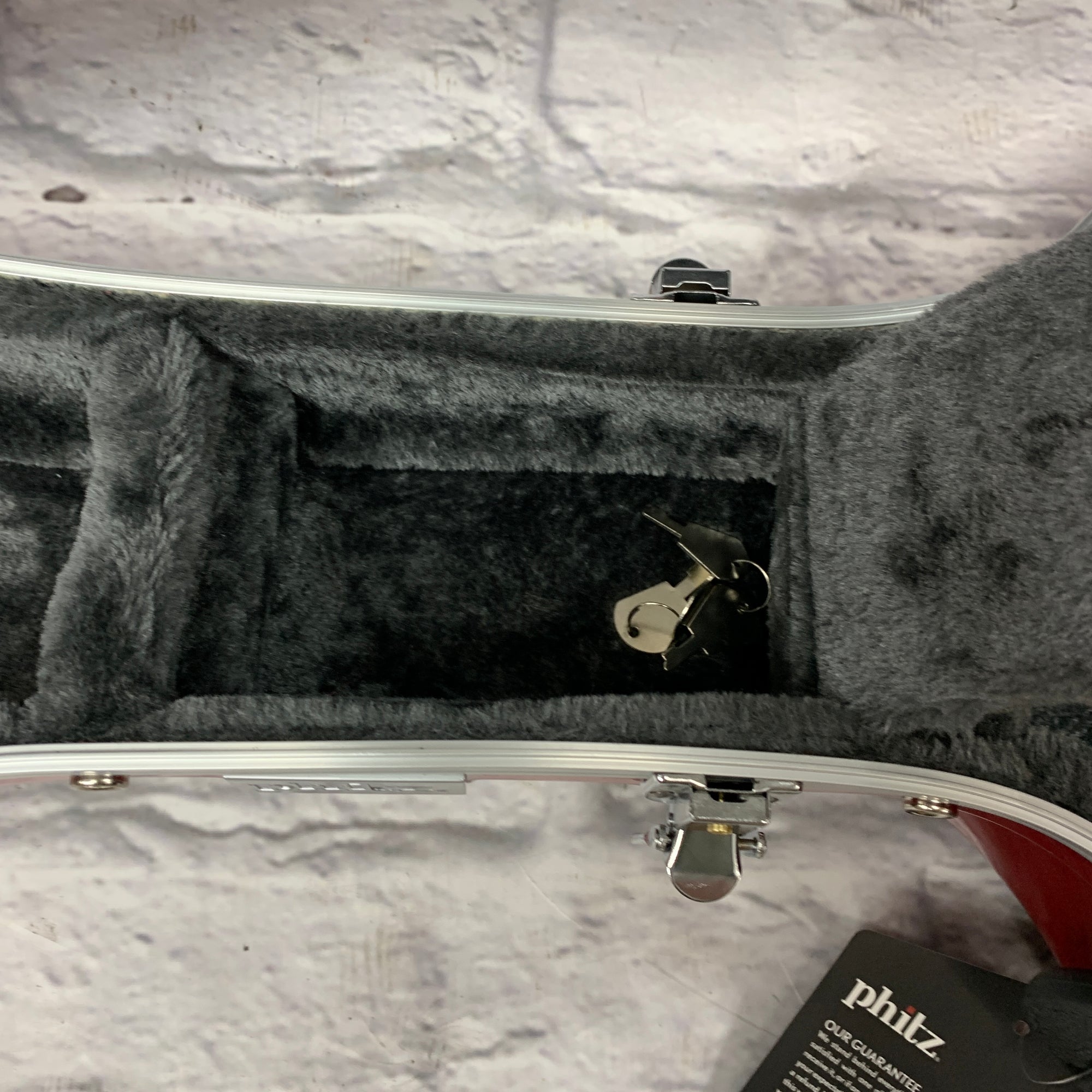 Phitz Standard Dreadnought Acoustic Guitar Hard Case - Brushed Red ...