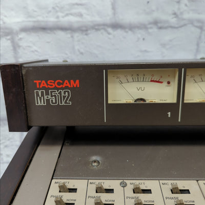 Tascam 512M 1980s 12 Channel Mixer with Meter Bridge - Evolution Music