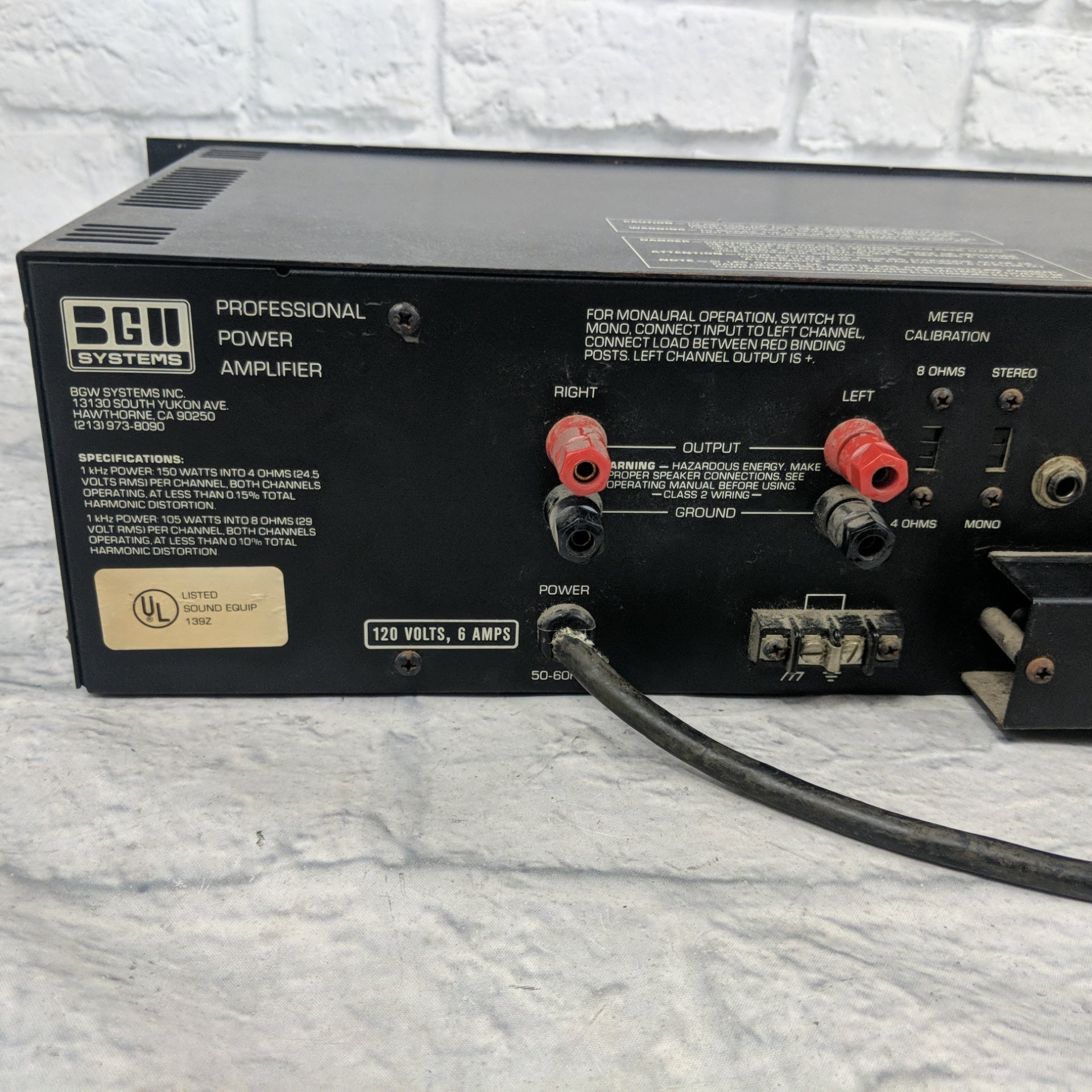BGW Systems Professional Power Amplifier Model 250E - Evolution Music