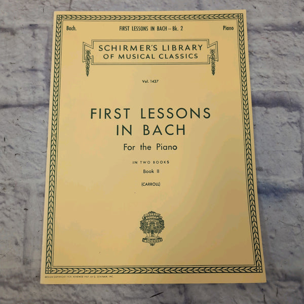 Schirmer's Library First Lessons in Bach Book II - Evolution Music