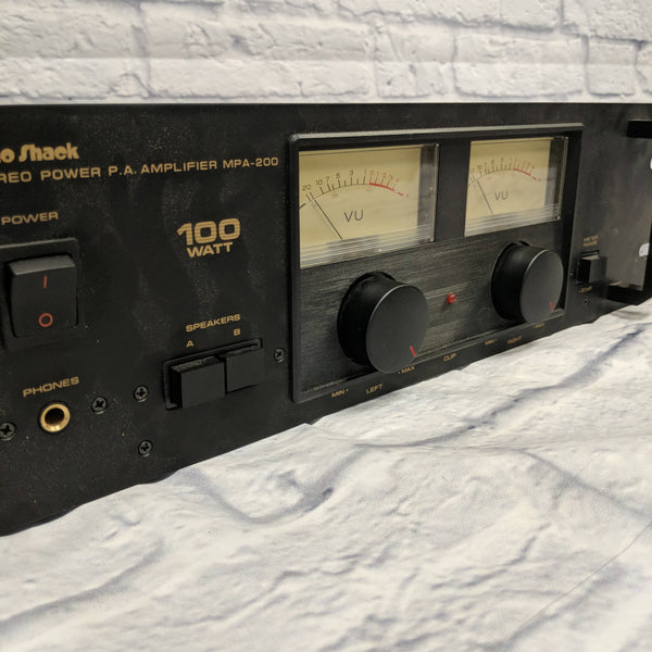 Vintage 80's Radio Shack MPA200 100w Rackmount Power Amp - Evolution Music