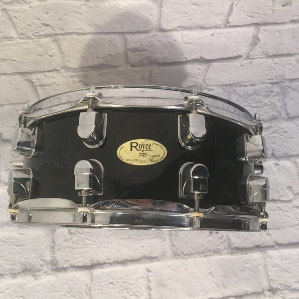 Royce 14x5.5 Pro-Cussion 10 Lug 6 Ply Snare Drum Black - Evolution Music