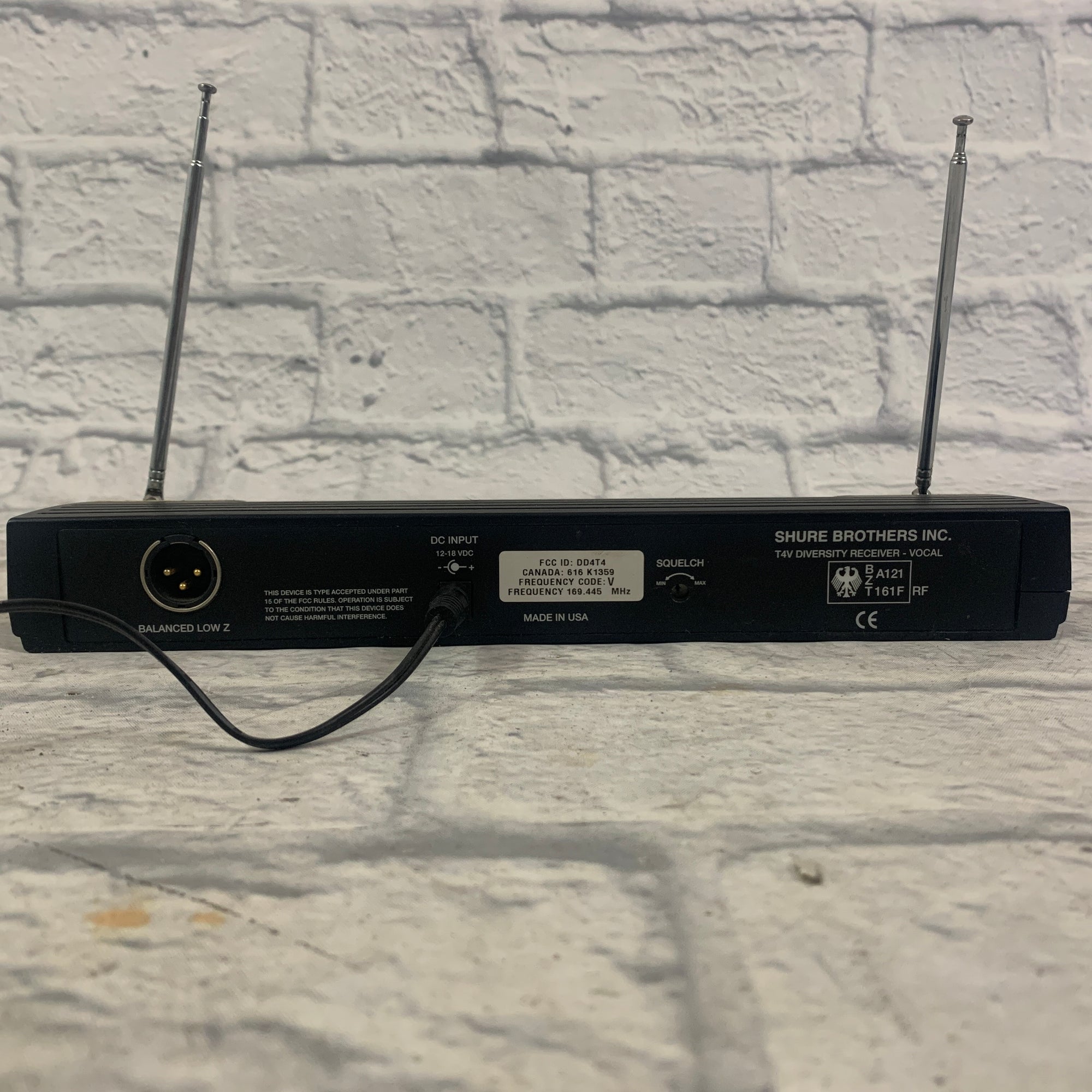 Shure T4V MARCAD Diversity Mic Receiver Wireless Microphone System ...