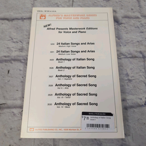 Anthology of Italian Song Book I - Evolution Music