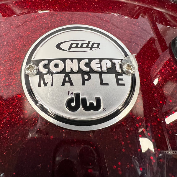 PDP 14 Concept Maple Red Sparkle Snare - Evolution Music