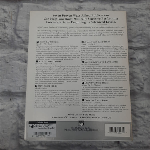Alfred's Growing Band Series - Three Scottish/Stuart Songs Book ...