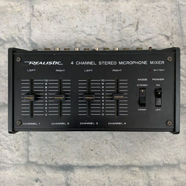 Realistic 4 Channel Stereo Microphone Mixer Mixer - Evolution Music