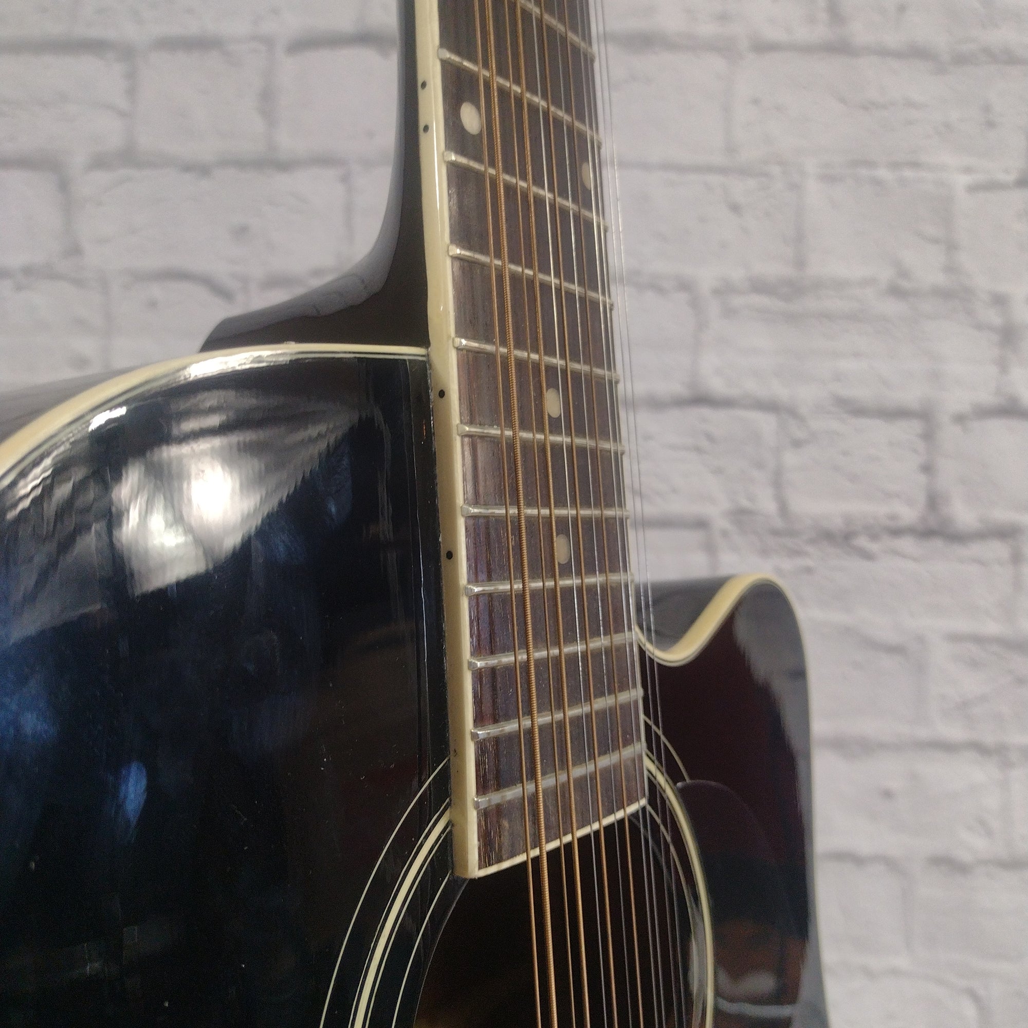 Lawson 12 String Black Acoustic Guitar - Evolution Music