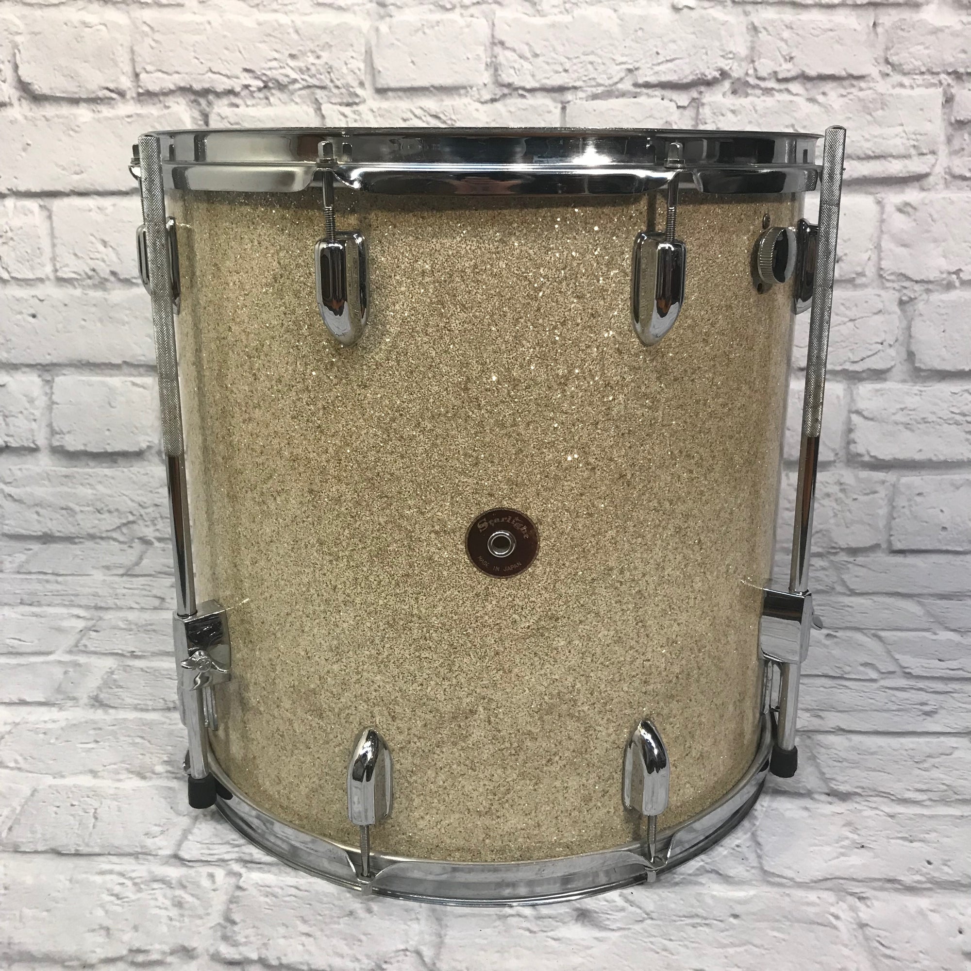 Vintage 1960's Starlight "Stencil" Drum Kit Gold Sparkle - Evolution Music