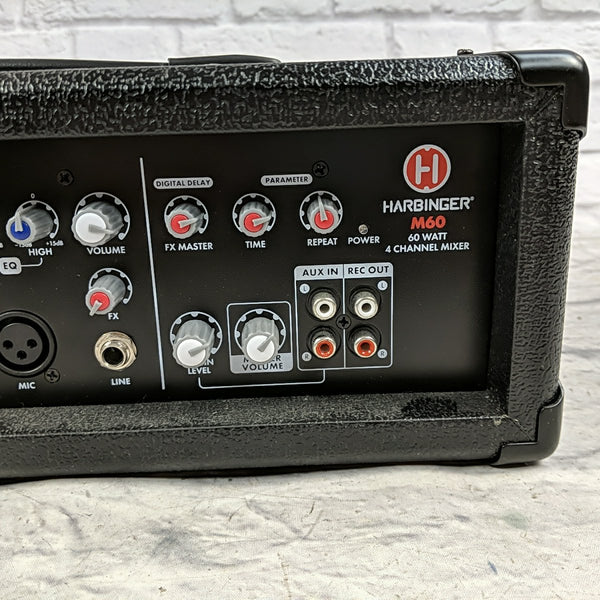 Harbinger M60 60 Watt 4 Channel Mixer - Evolution Music