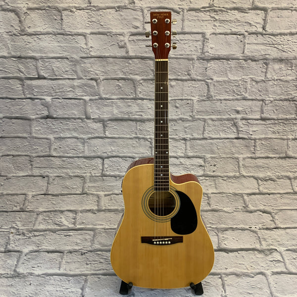 New York Pro NY-977 CE Acoustic Guitar Natural - Evolution Music