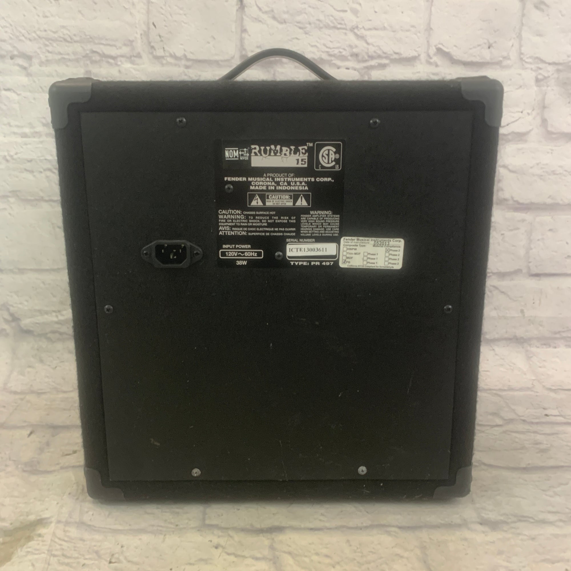 Fender Rumble 15 Bass Combo Amp - Evolution Music