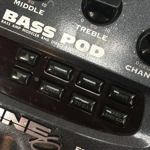 Line 6 Bass Pod Multi-Effect Bass Processor w/ power supply soft case ...