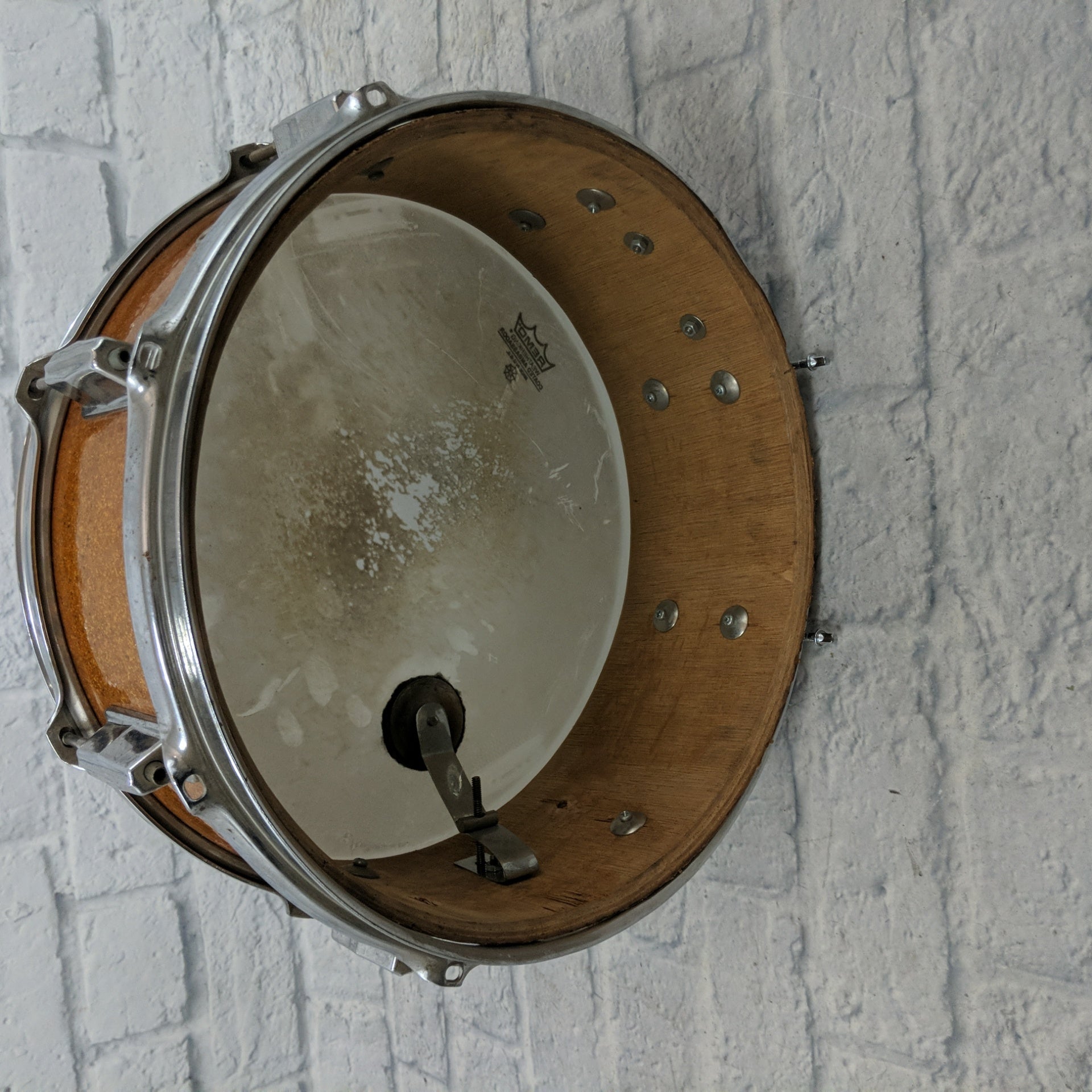 Vintage 1960s Del Rey Gold Sparkle Project Snare Drum Made in Japan ...