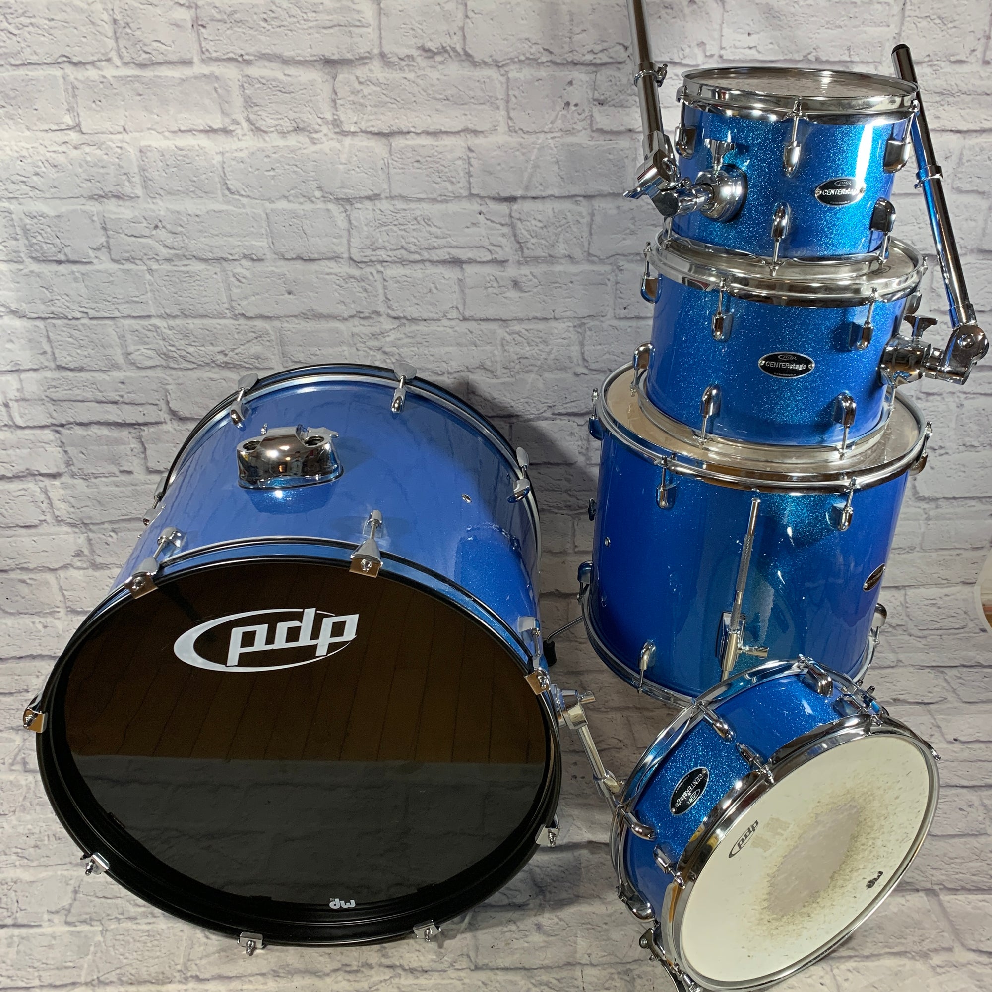 PDP Centerstage 5 Piece Blue Sparkle Drum Kit - Evolution Music