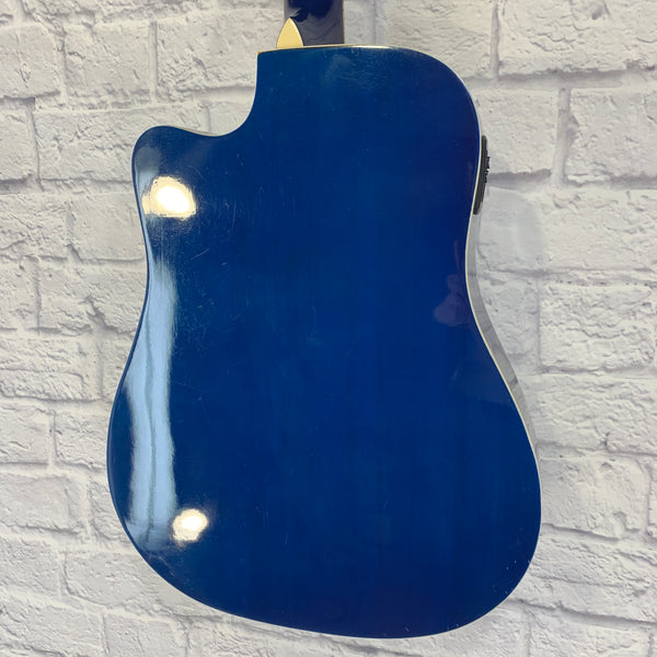 R.w. Jameson Acoustic Electric Guitar Blue - Evolution Music