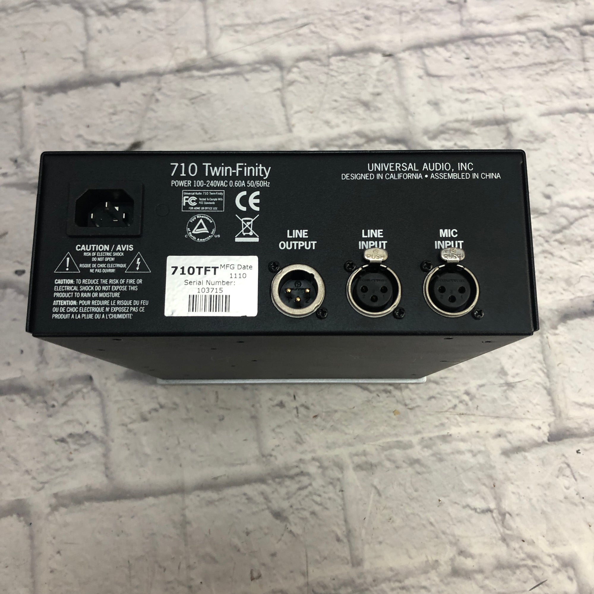 Universal Audio 710 Twin-Finity Tone Bending Microphone Preamp ...