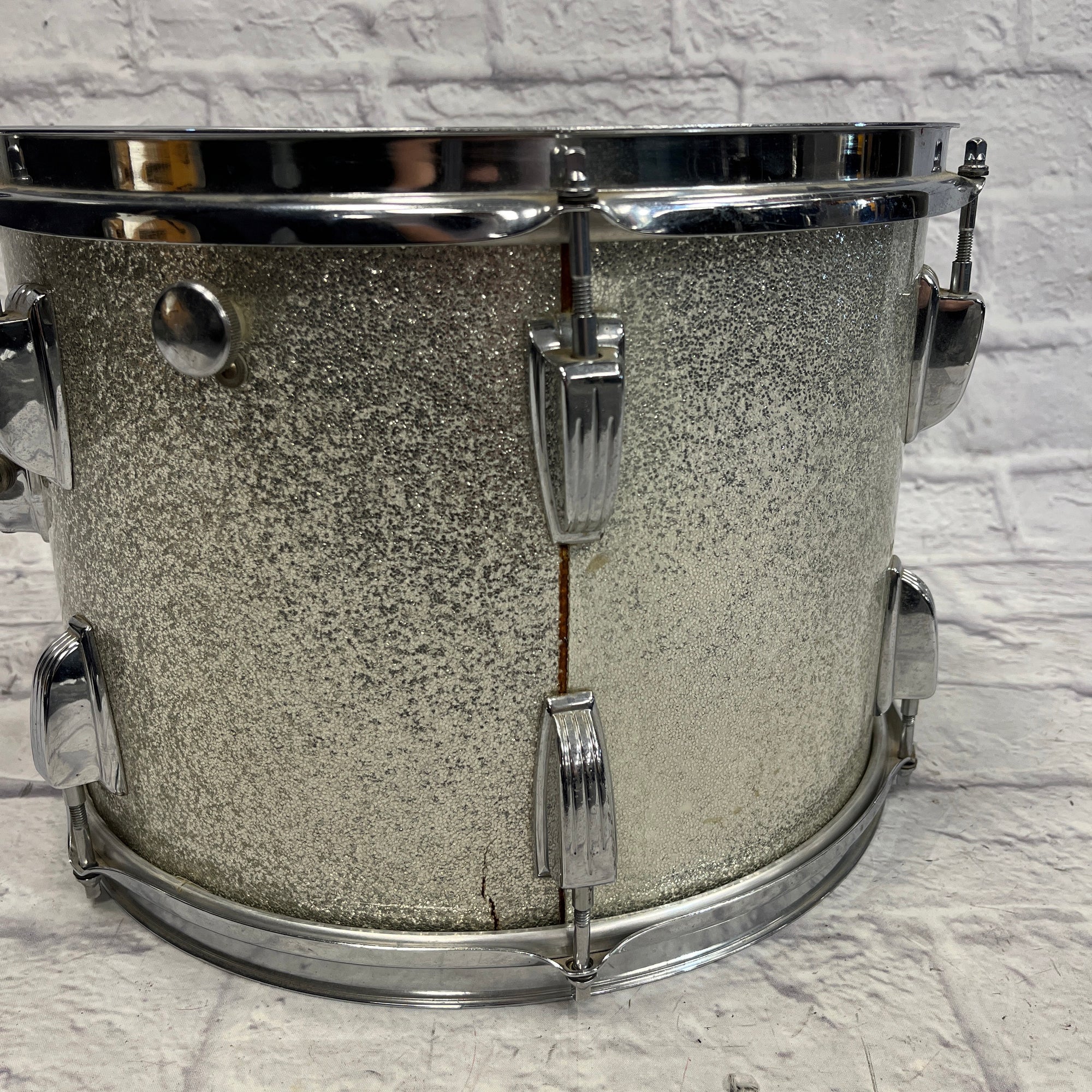 Ludwig Silver Sparkle Blue and Olive 14x10" Tom - Evolution Music