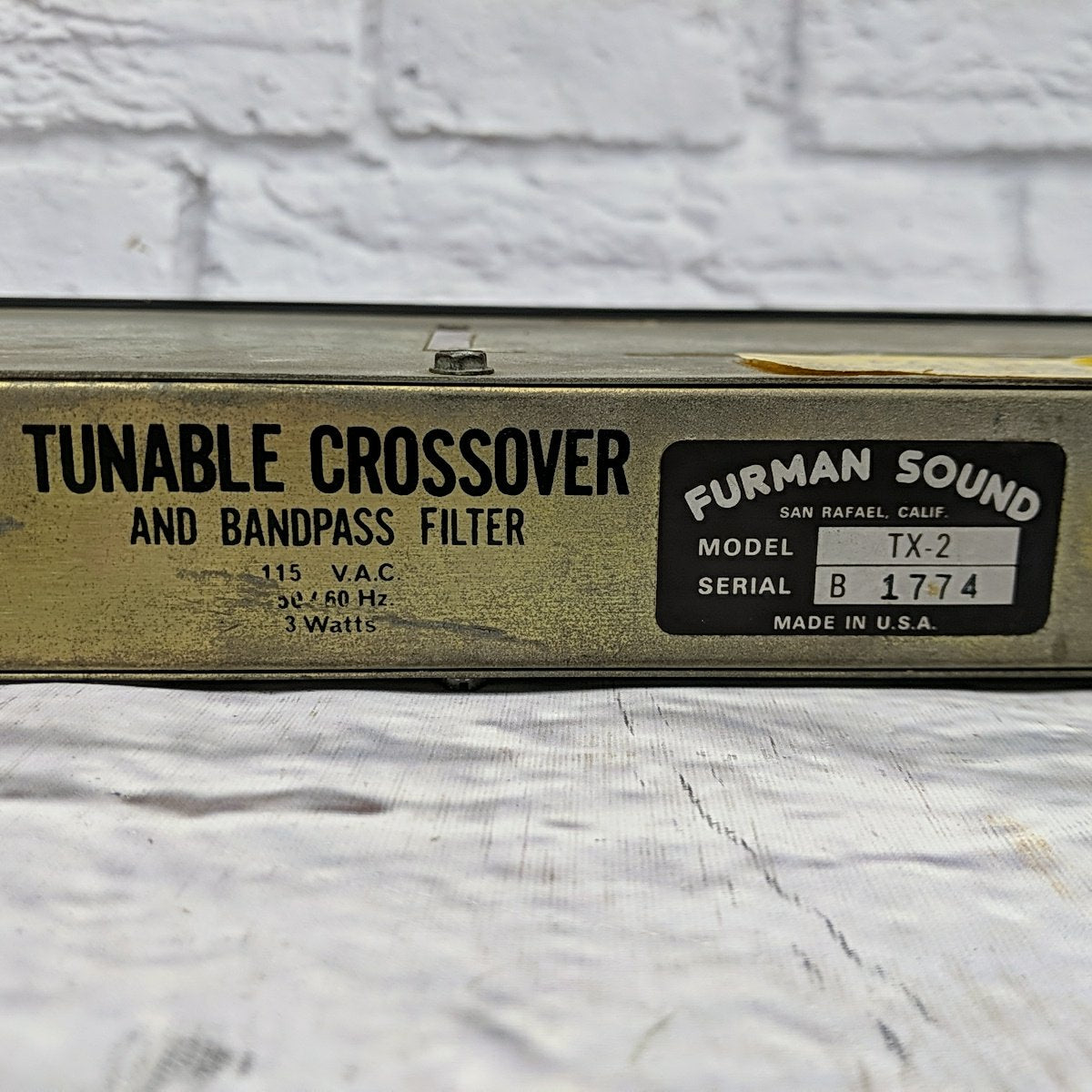 Vintage Furman TX2 Tunable Crossover and Bandpass Filter Rack ...