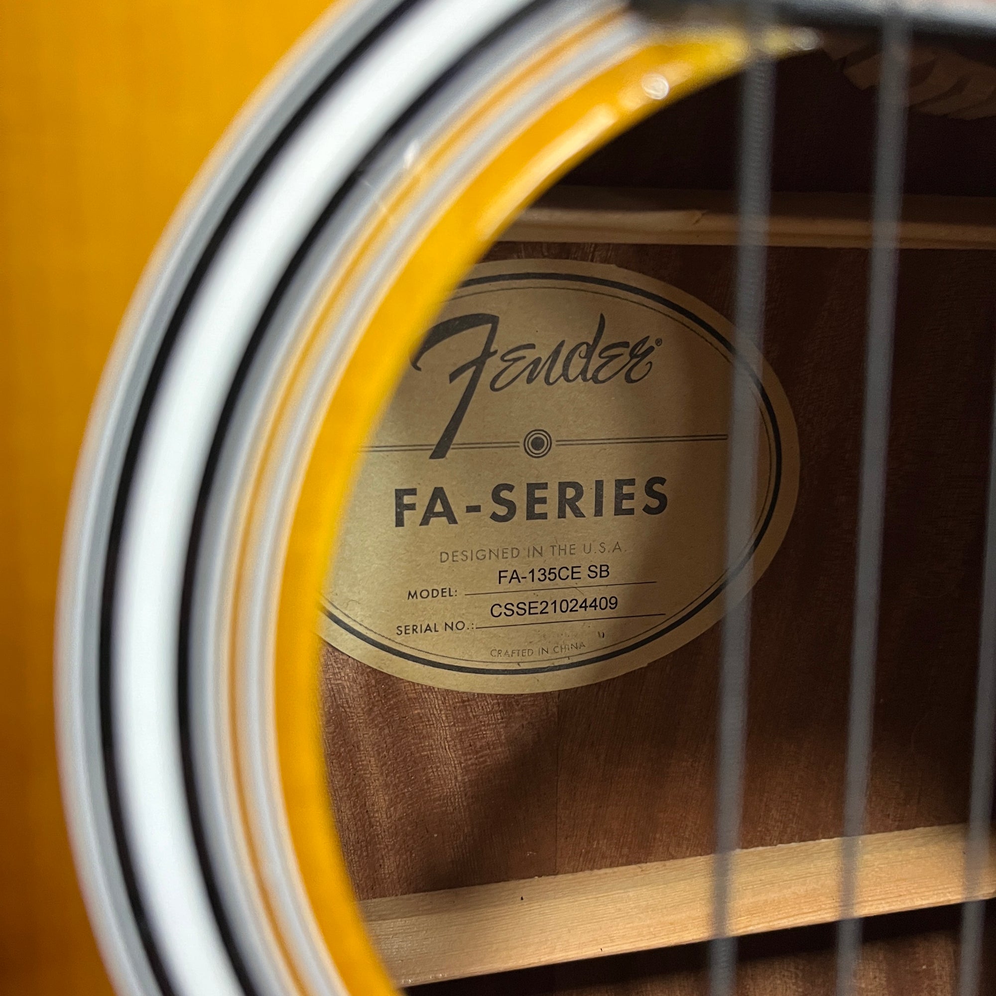 Fender FA Series FA-135CE SB Acoustic Guitar - Evolution Music