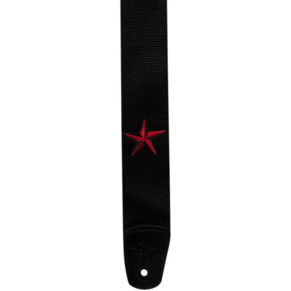 Rock Steady Red Star Guitar Strap - Evolution Music