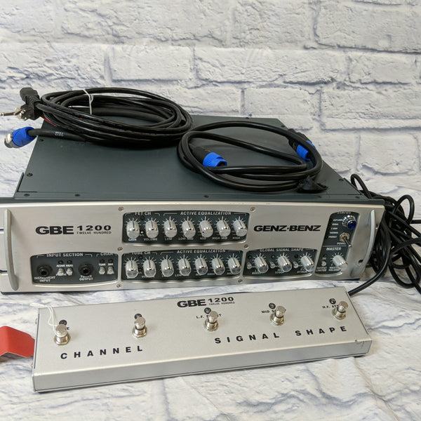 Genz Benz GBE 1200 Bass Head w/Footswitch - Evolution Music