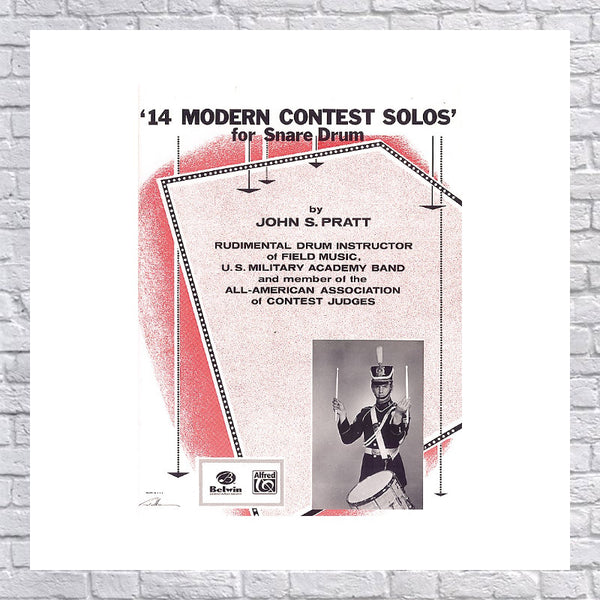 Alfred 14 Modern Contest Solos for Snare Drum Book - Evolution Music