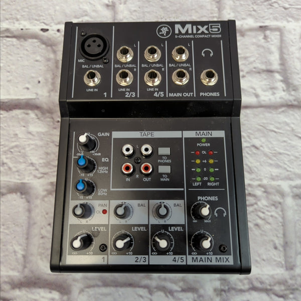 Mackie Mix5 Mixer - No Power Supply - Evolution Music