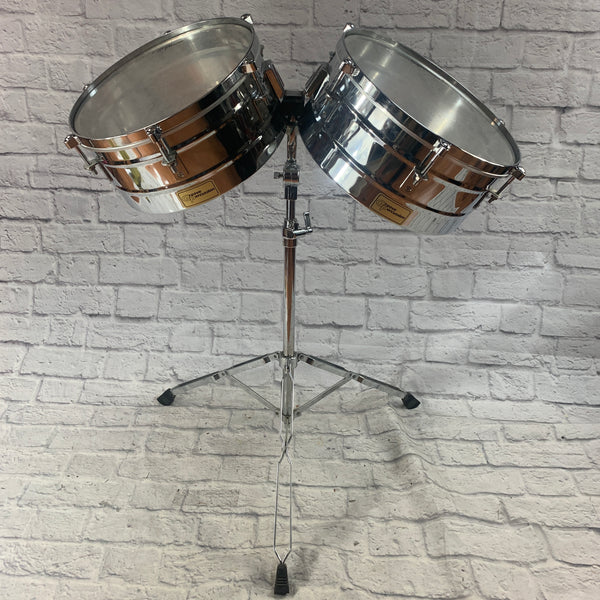 Groove Percussion Timbale Pair 14 15 AS IS - Evolution Music