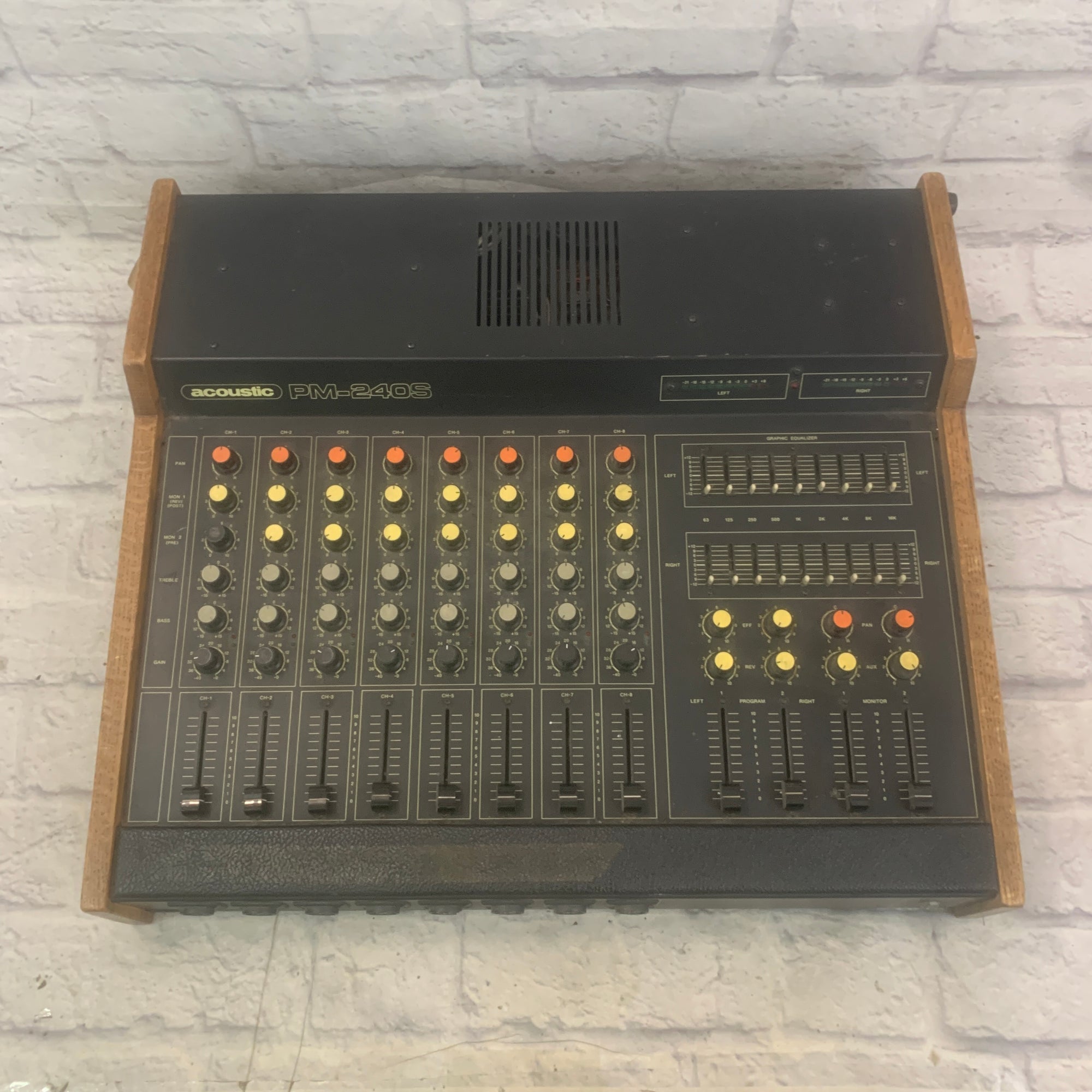 Acoustic PA-240s Dual Powered 8 Channel Mixer - Evolution Music